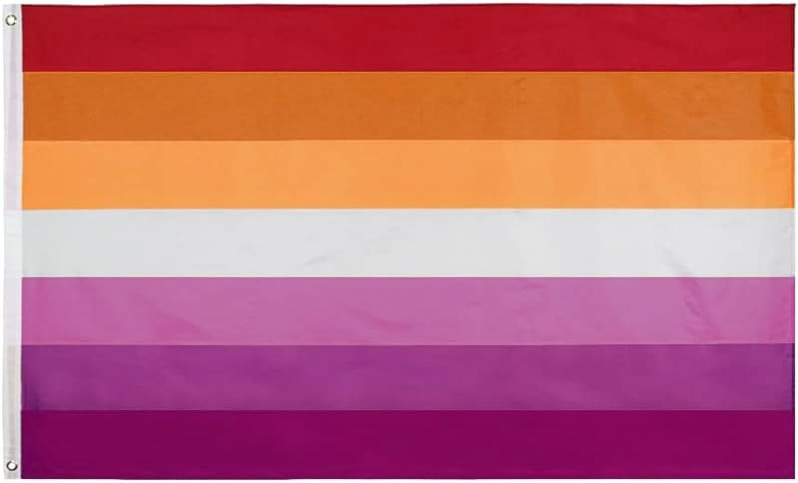 Lesbian Pride Flag 3x5 Fts - Sunset Les Rainbow Banner 7 Stripes ...