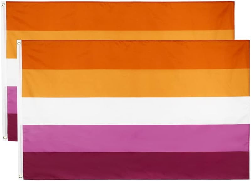Lesbian Pride Flag 3x5 Fts Sunset Rainbow Banner 7 Stripes