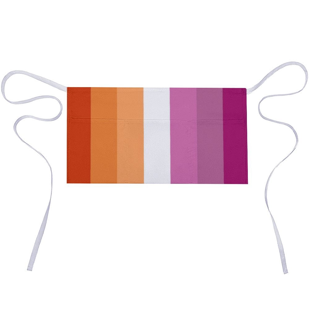 Lesbian Pride Flag Chef Apron Server Aprons with 3 Pockets Waiter ...