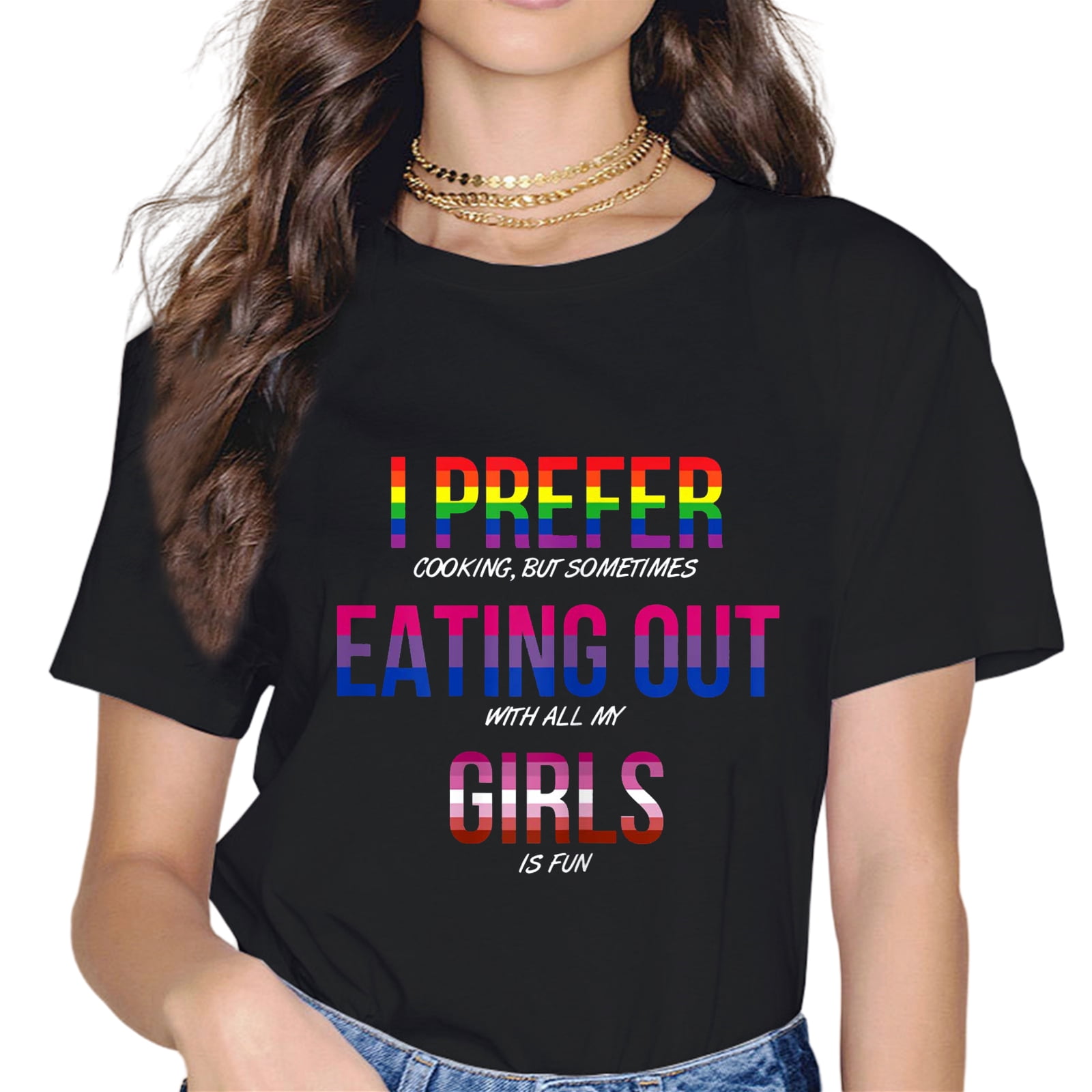 Lesbian Pride Flag LGBTQ Women Fashion Short Sleeve Casual LGBT Ally ...