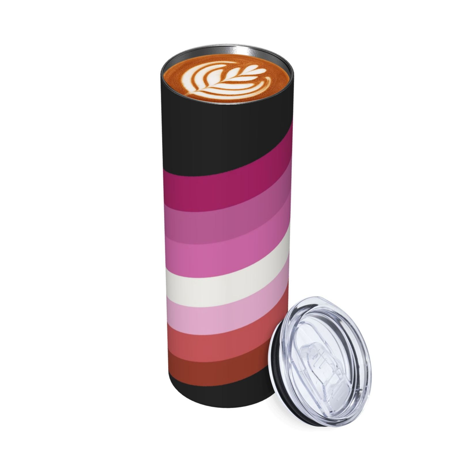 Lesbian Pride Flag Lgbtq Mug 20 Oz Stainless Steel Vacuum-Insulated ...
