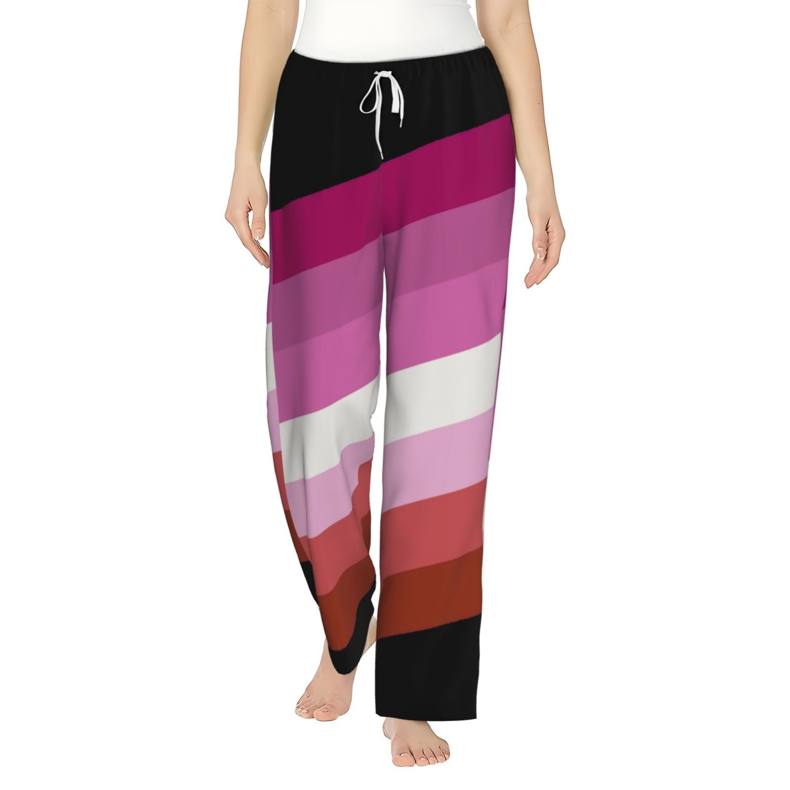 Lesbian Pride Flag Lgbtq Women'S Pajama Pants Straight Leg Comfy Lounge ...