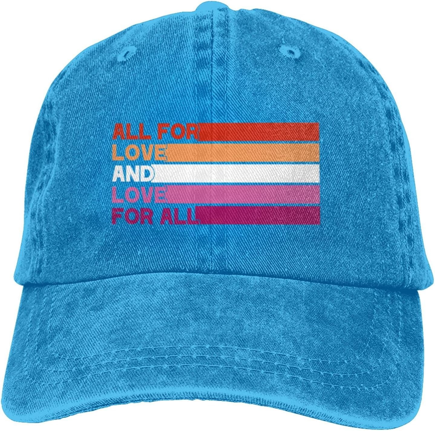 Lesbian Pride Flag Love All Trucker Hat LGBT Pride Baseball Cap Black - Walmart.com