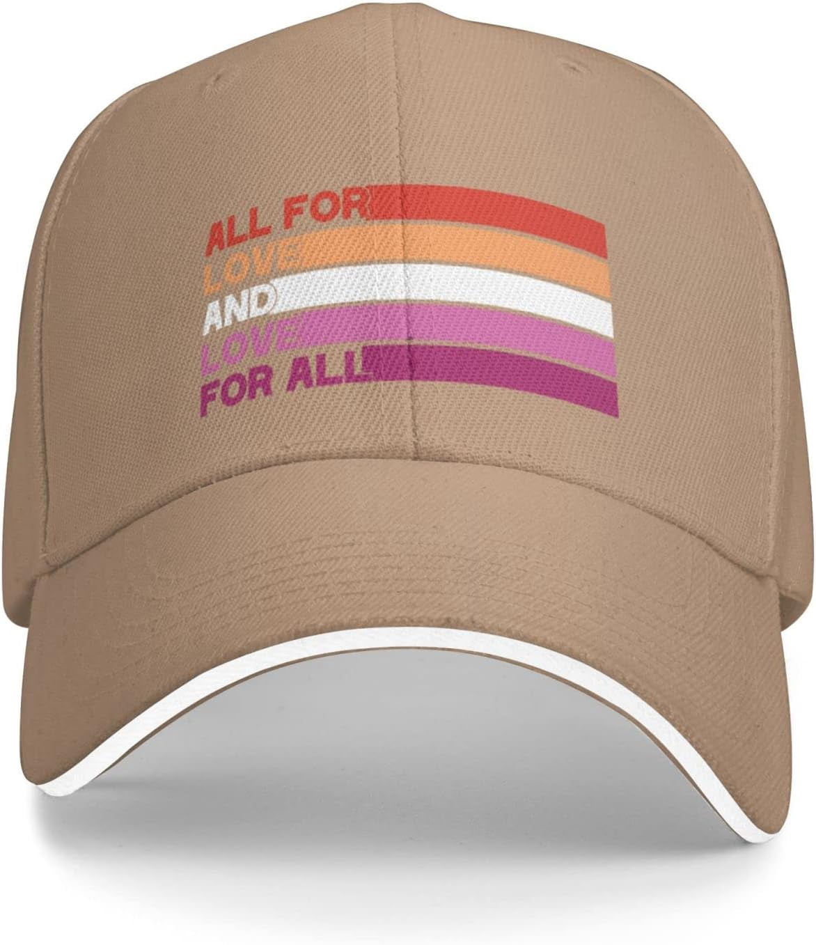 Lesbian Pride Flag Love All Trucker Hat LGBT Pride Baseball Cap Black ...