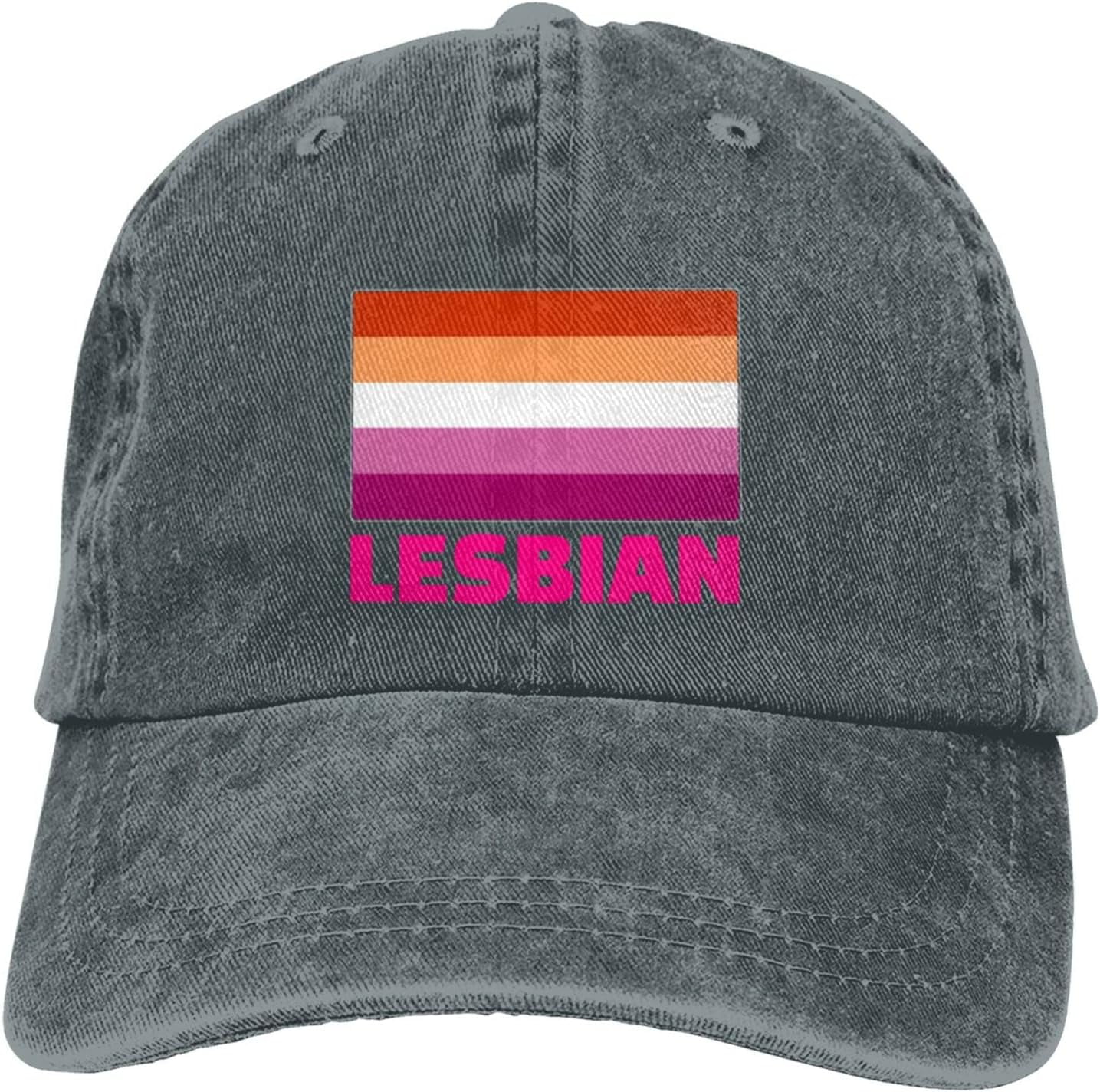 Lesbian Pride Flag Trucker Hat LGBT Pride Baseball Cap Black - Walmart.com