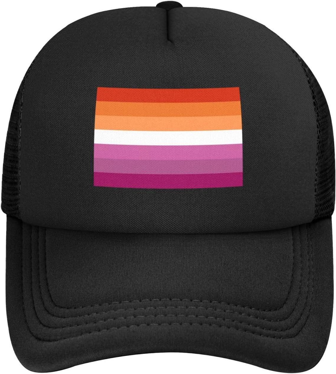 Lesbian Pride Rainbow LGBT Flag Baseball Cap Men Mesh Trucker Hat Women ...