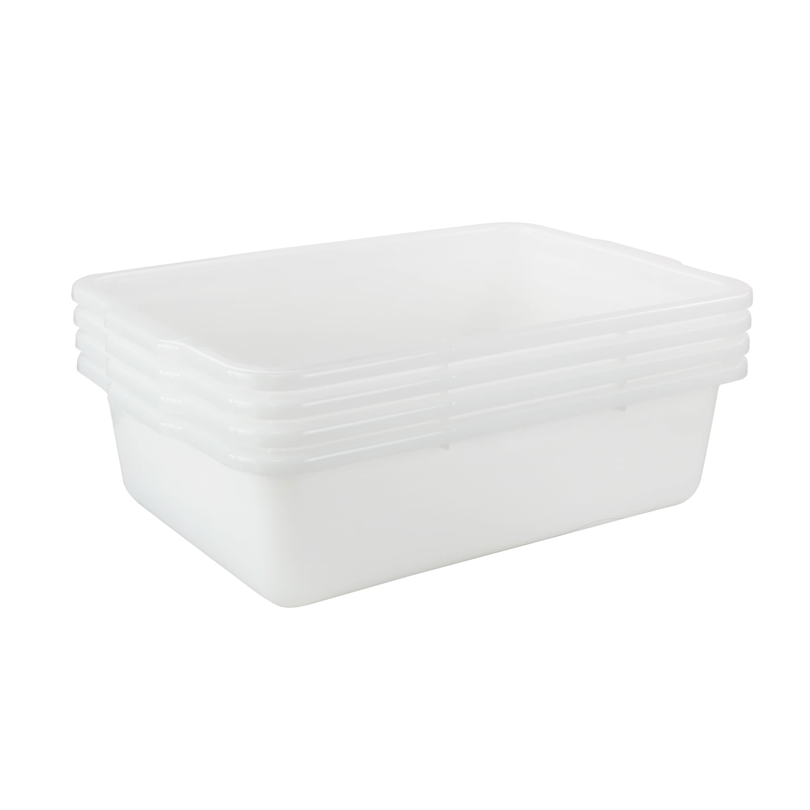 Lesbin 32 L Plastic Large Commercial Bus Tubs, 4-Pack Utility Tote Bus ...