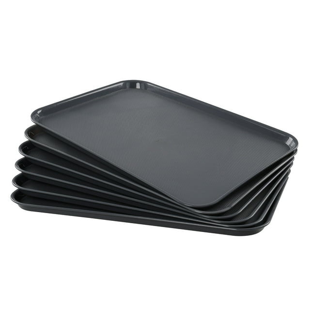 Lesbin 6-Pack 25.3" x 17.6" Large Plastic Rectangular Trays, Multi ...