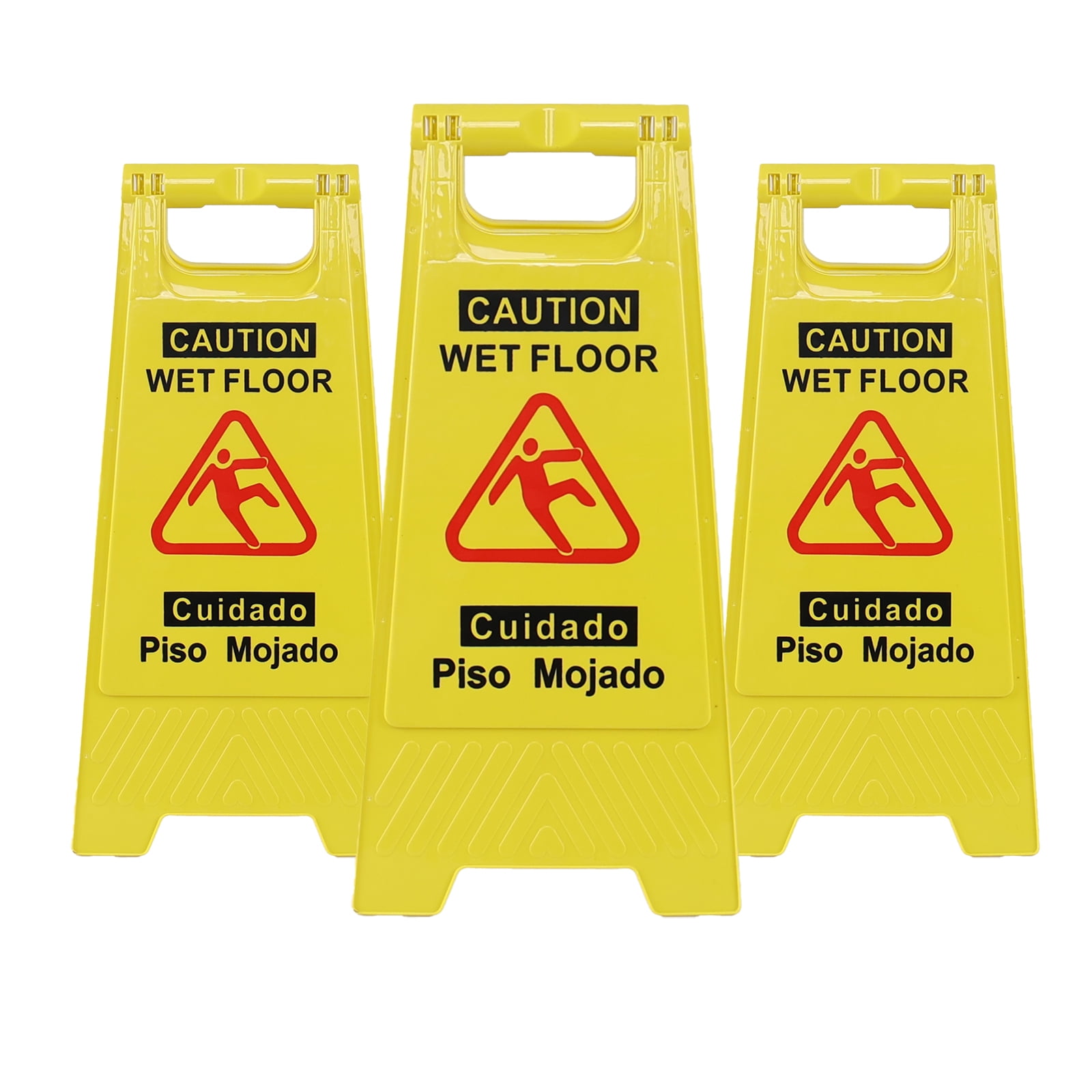 Lesbin 6 Pack Caution Wet Floor Signs Foldable Caution Signs, Bilingual ...