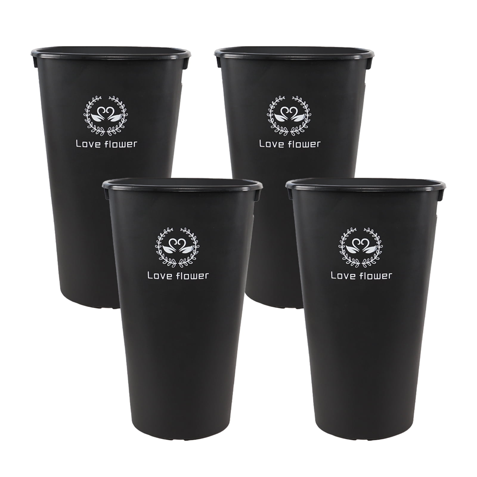 Lesbye 4 Packs Plastic Vases Farmhouse Flower Bucket with Handle ...