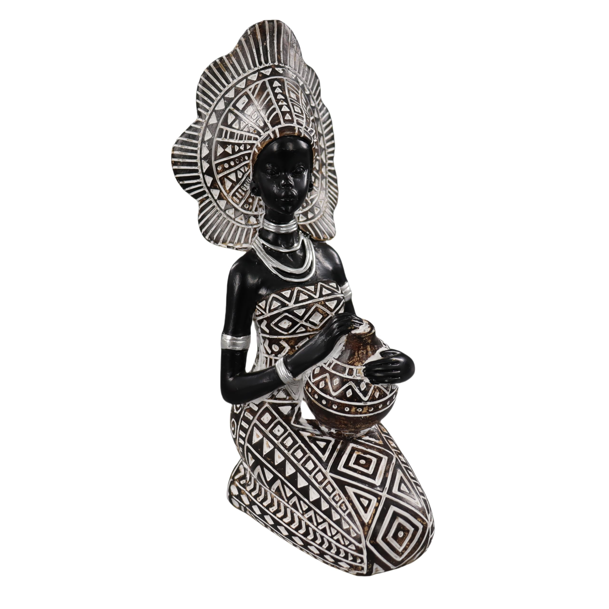 Lescafita African Lady Statue with African Tribal Totem for Wedding ...