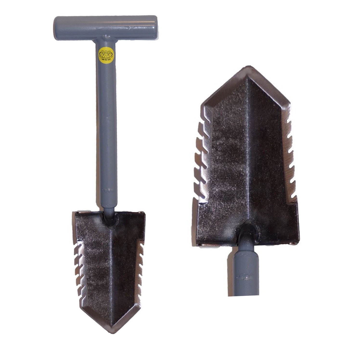 Lesche Mini Sampson 18" T-Handle Shovel with Double Serrated Blade ...