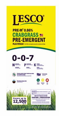 Lesco Professional, 50 LB, 12,500 SQFT Coverage, 0-0-7, Crab Grass ...