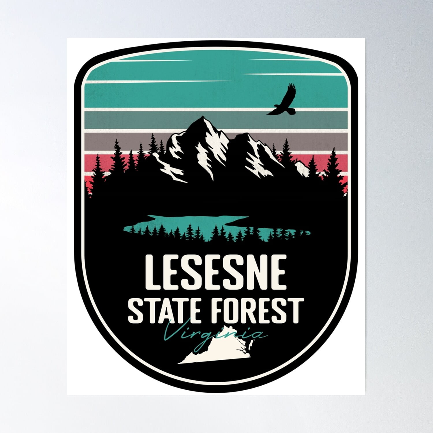 Lesesne State Forest Virginia - Va Retro Badge Forest And Wilderness ...