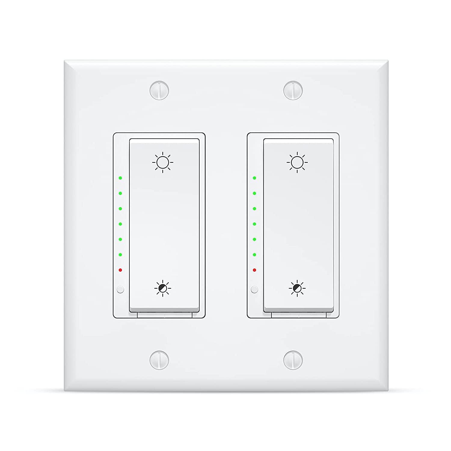 Lesim Smart Wi-Fi Dimmer Switch 2Gang Compatible with Alexa and Google ...