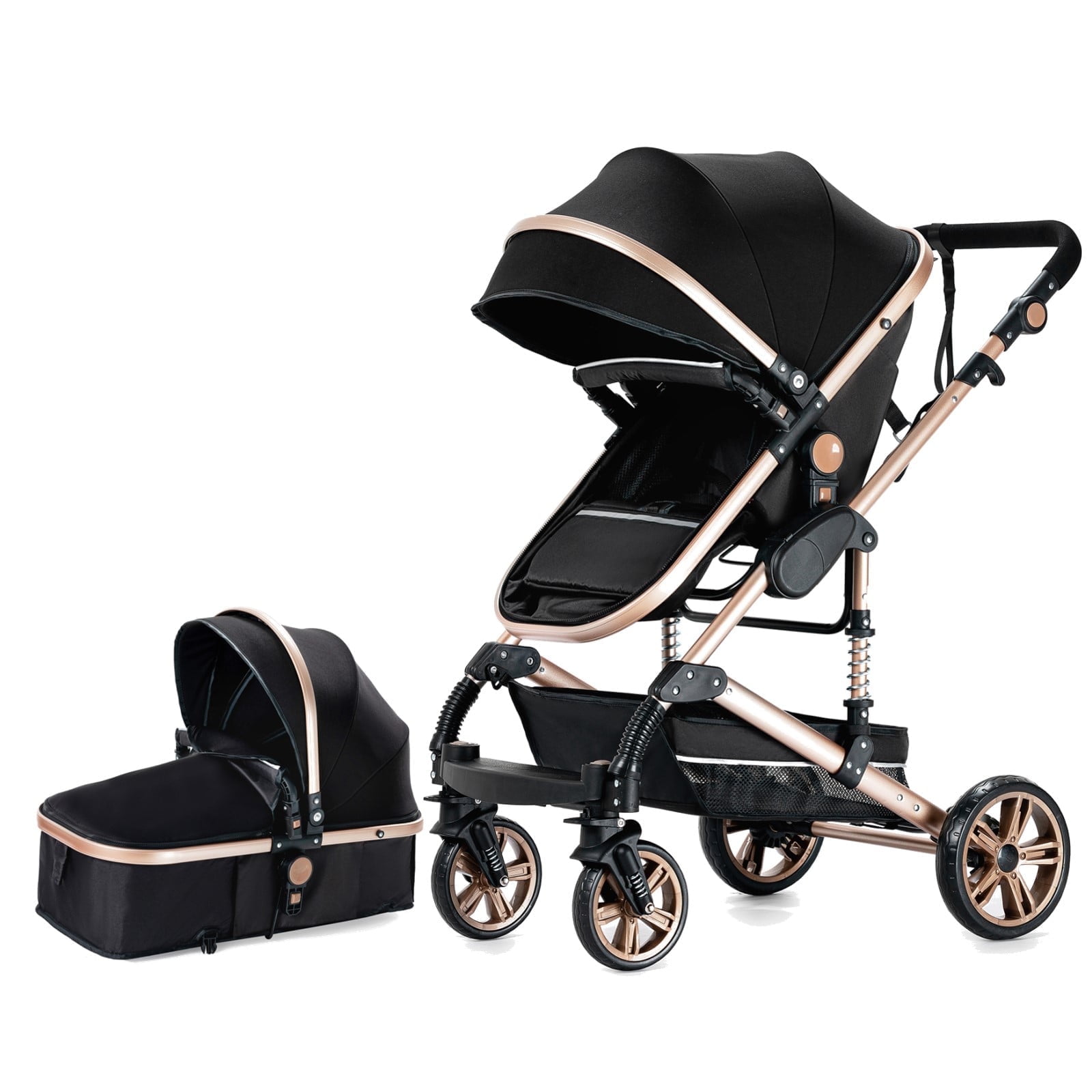 Lesiman 2 in 1 Fashion Folding Baby Travel System with Convertible ...