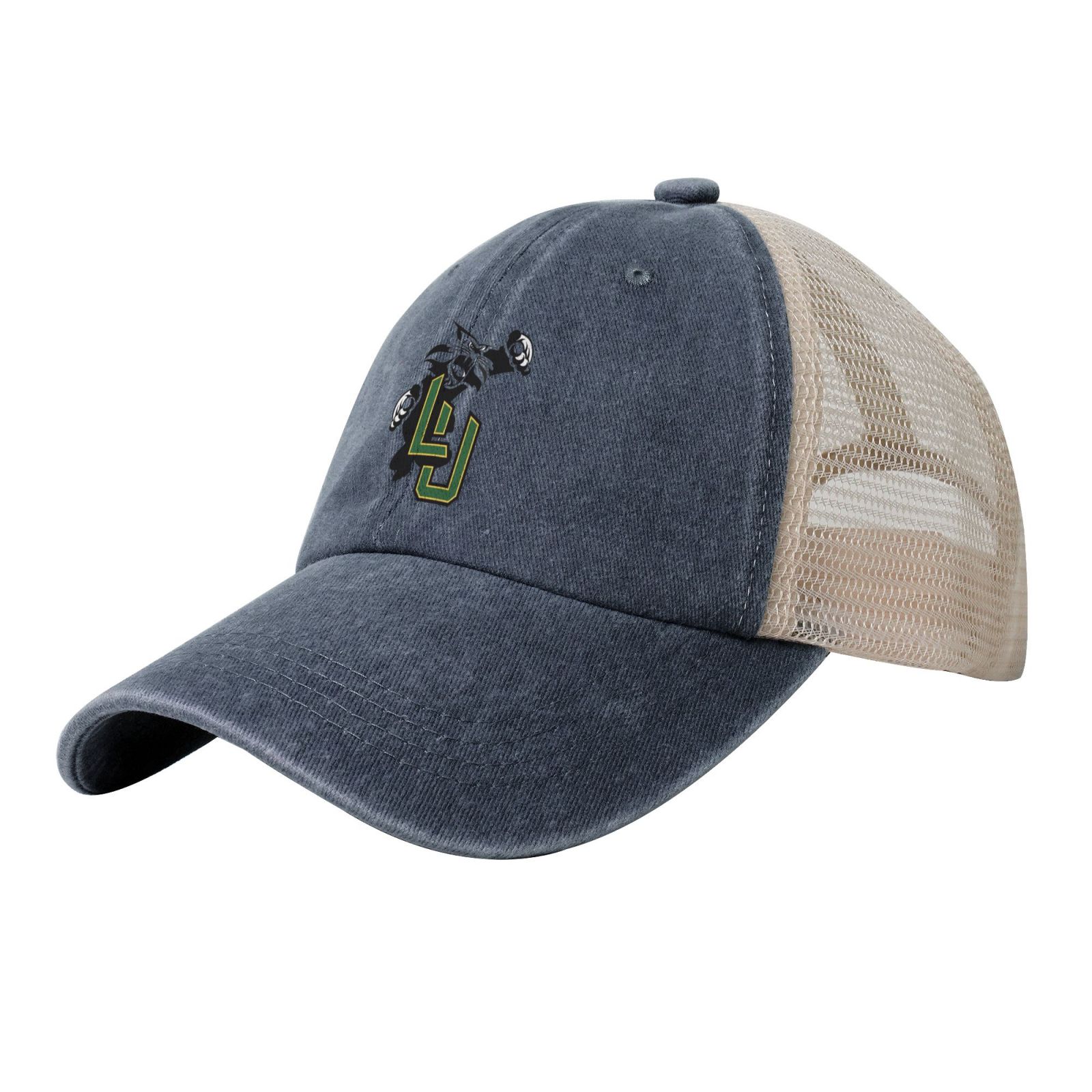 Lesley University Logo Cowboy Vintage Mesh Baseball Cap - Trucker Hat ...