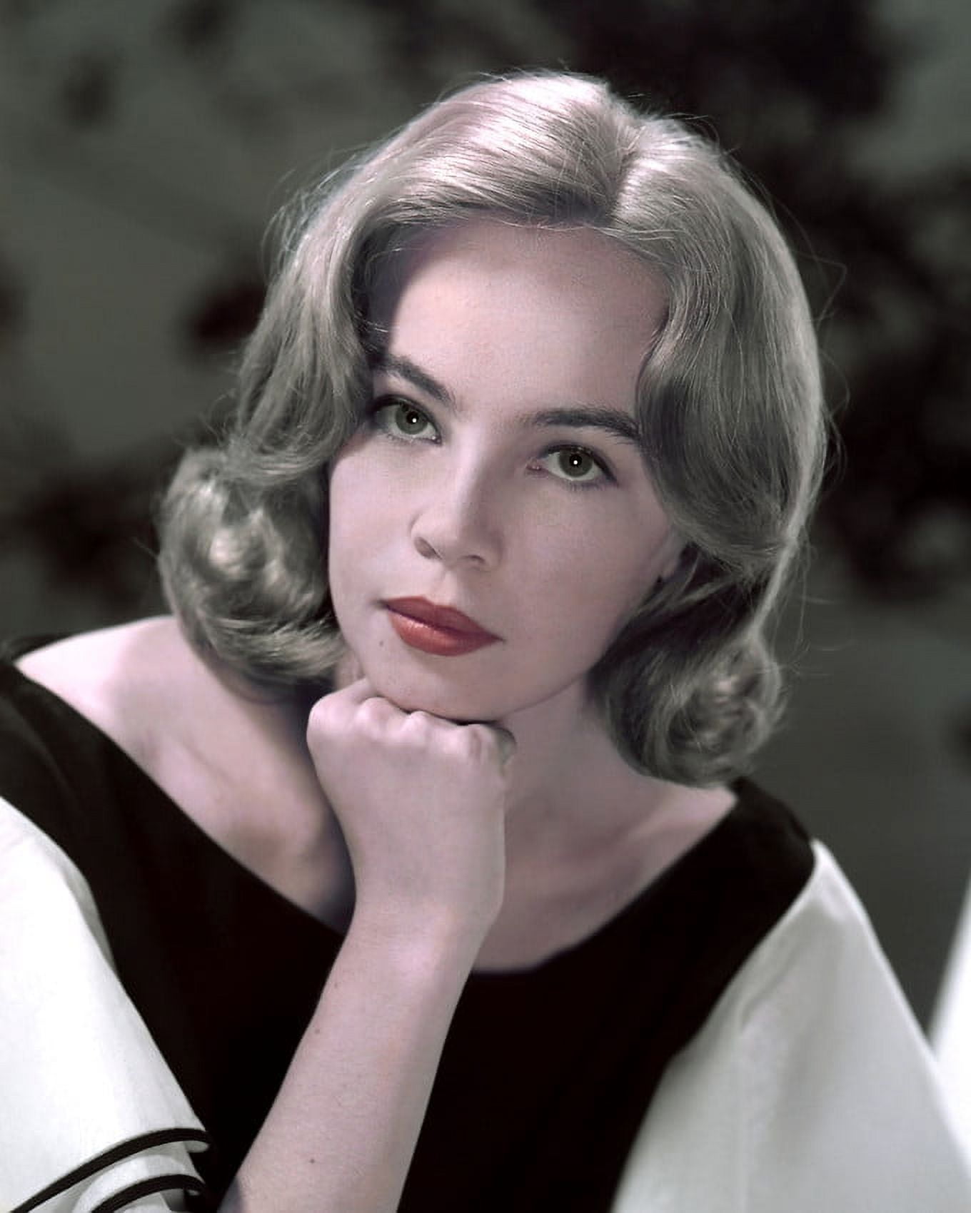 Leslie Caron Angelic Portrait Hand Under Chin 24X36 Classic Hollywood ...