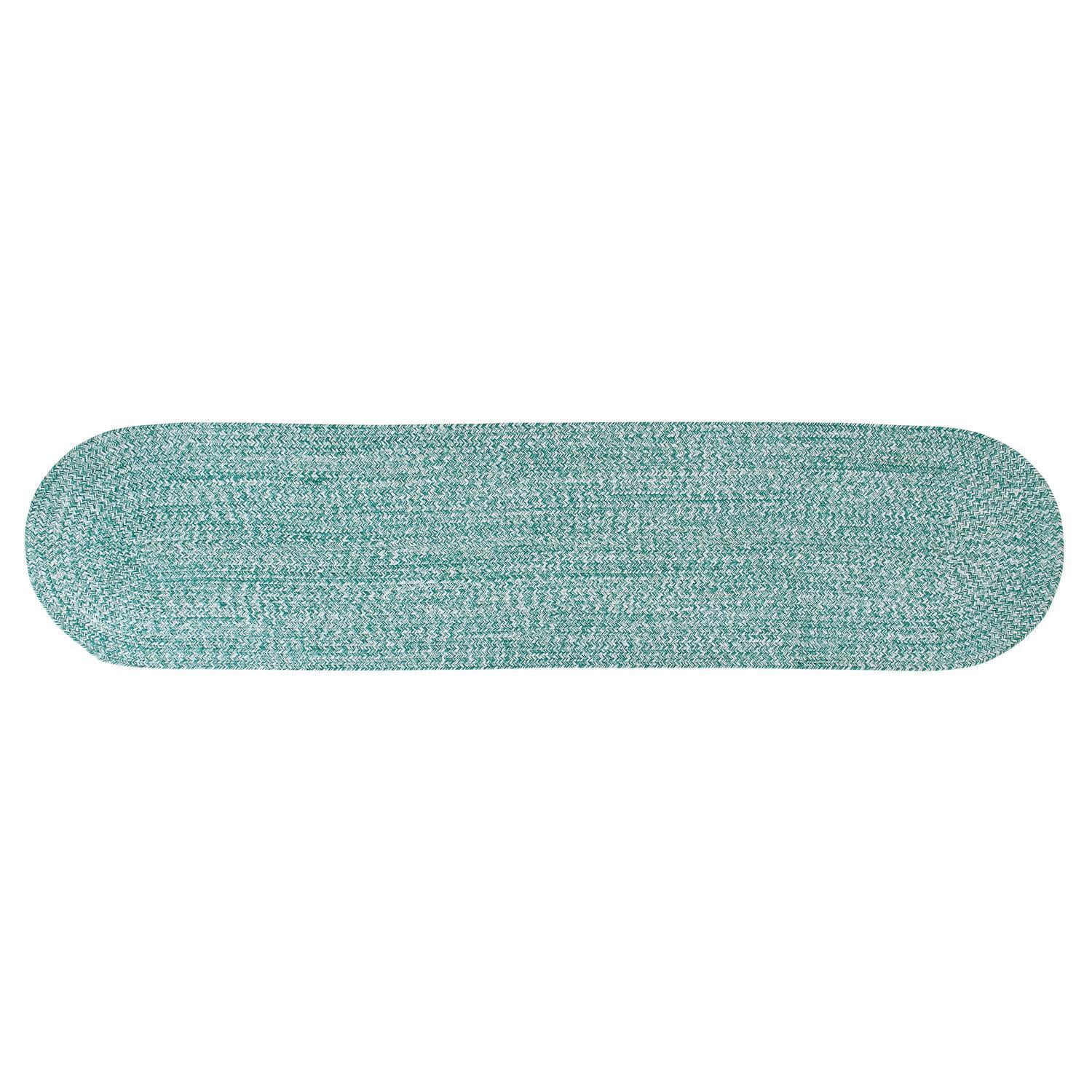 Leslie Country Light Green & White Area Rug Oval 8"x 28" Oval - Walmart.com