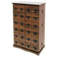 Leslie Dame 40" Library Style Multimedia Storage Cabinet in Dark Oak ...