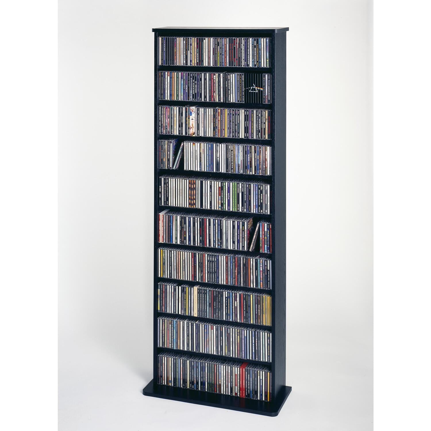 Leslie Dame High Capacity Multimedia Storage Rack-Finish:Black ...