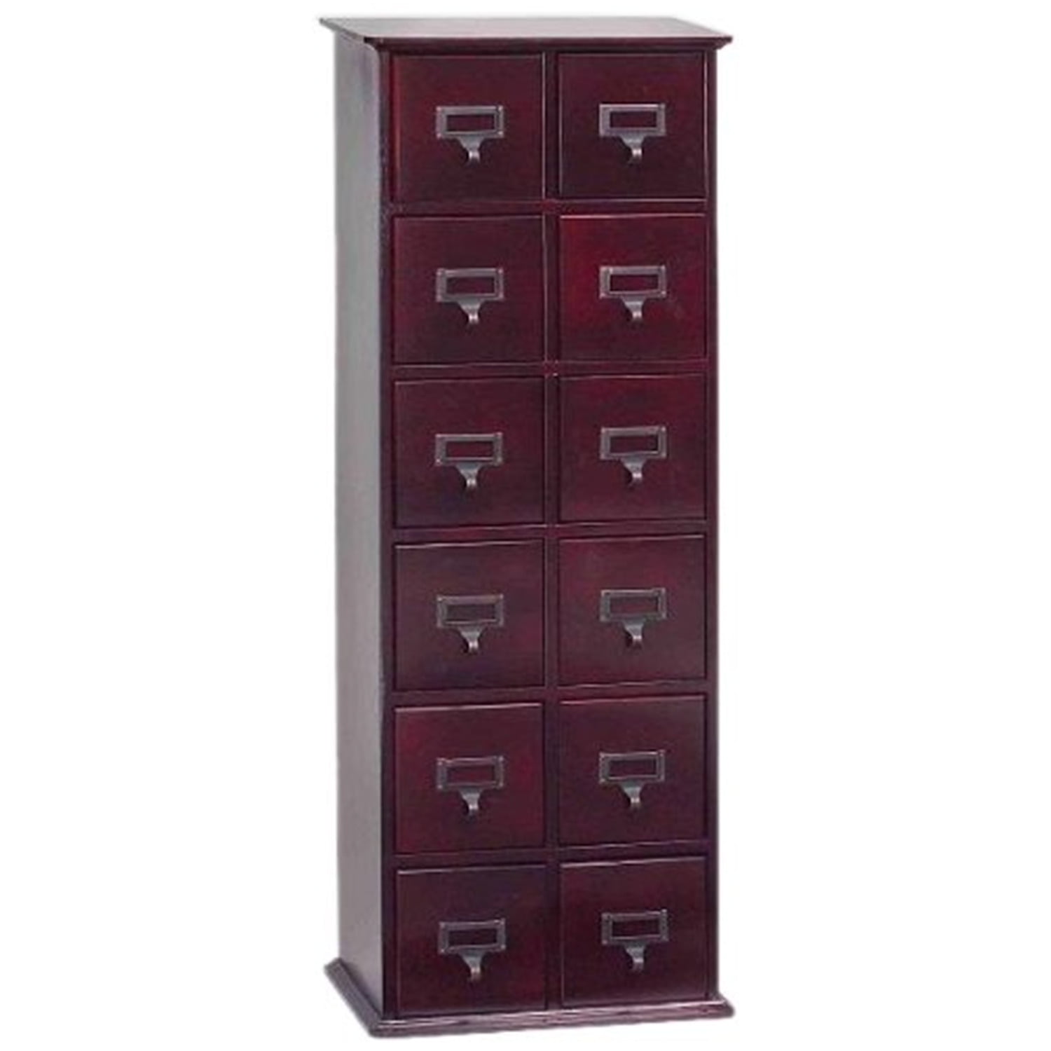 Leslie Dame Library Card File Media Cabinet-Finish:Cherry,Option ...