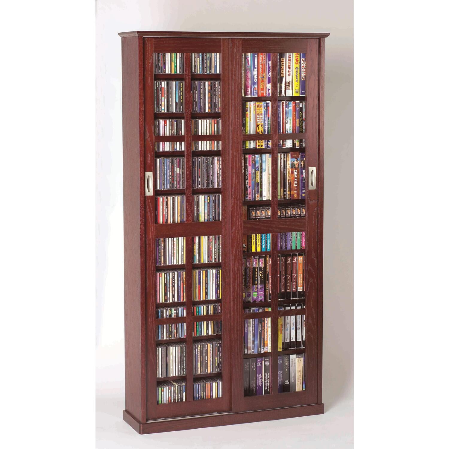 Leslie Dame Mission Multimedia DVD/CD Storage Cabinet with Sliding ...