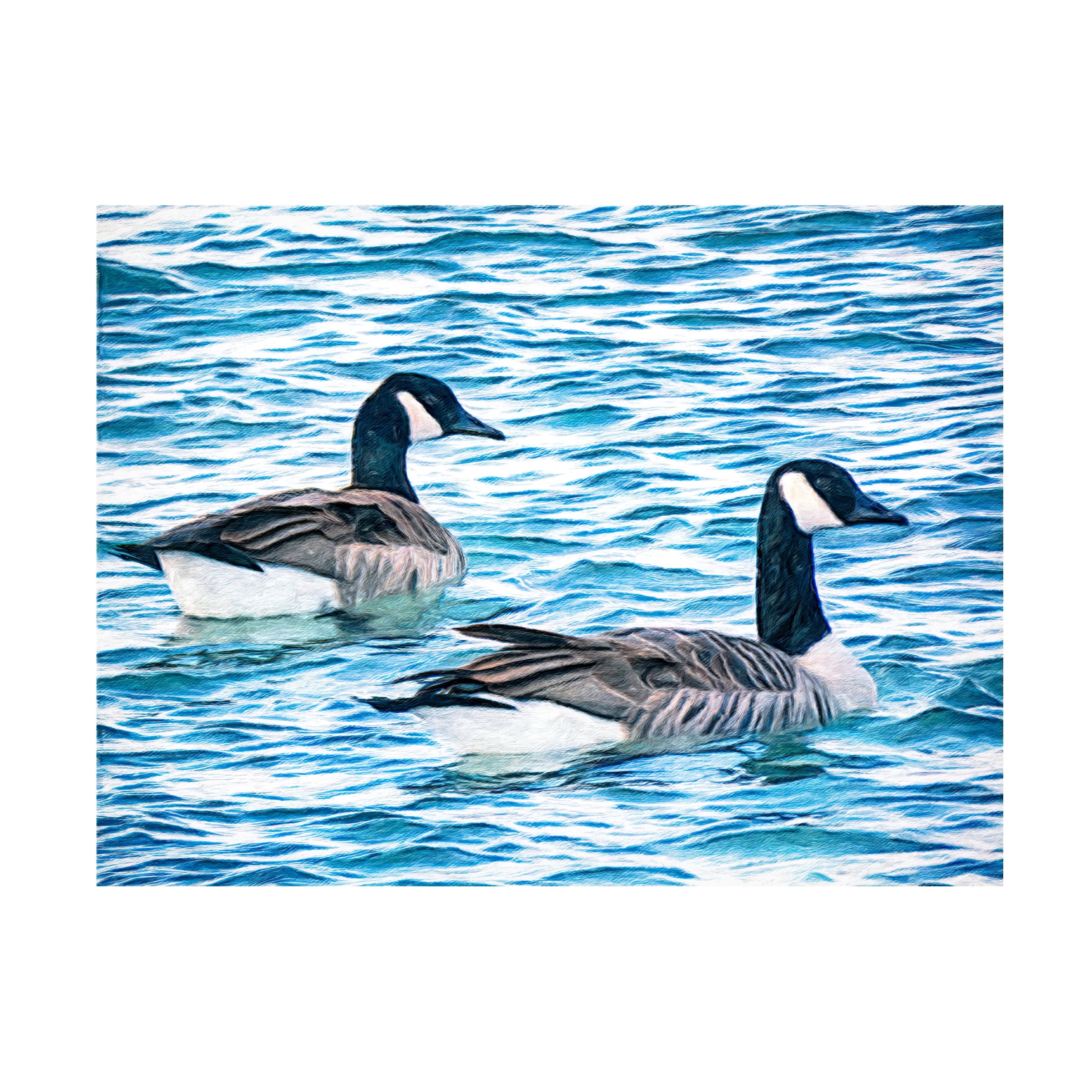 Leslie Montgomery 'Geese Gone Fishing' Canvas Art - Walmart Business ...