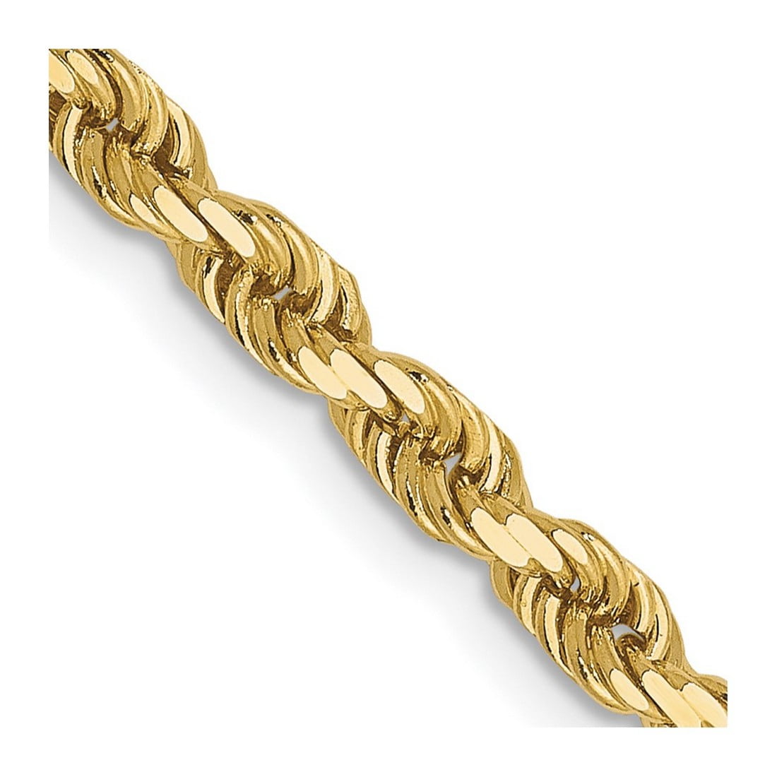 Leslie's 10K 3mm Diamond-Cut Rope Chain - Walmart.com