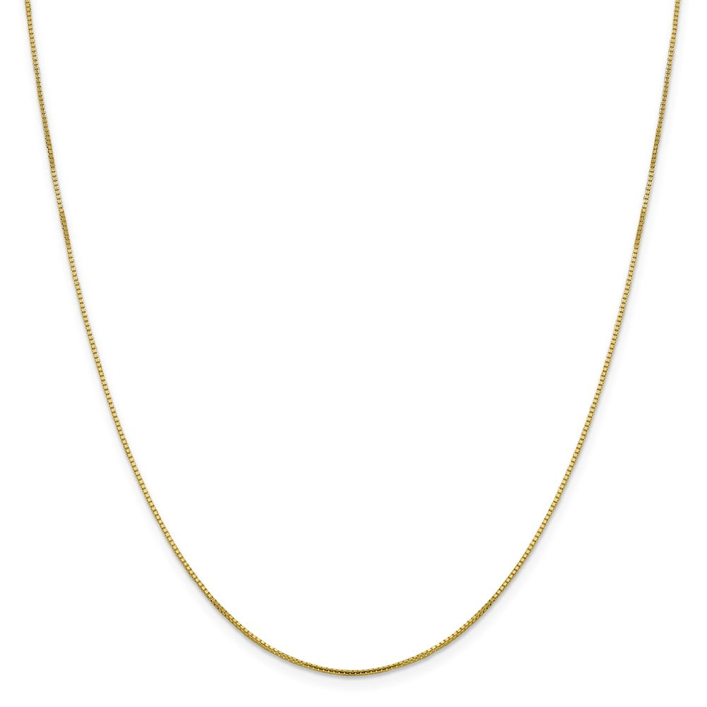 Leslie's Real 10kt Yellow Gold .95mm Sparkle Octagonal Box Chain; 16 ...