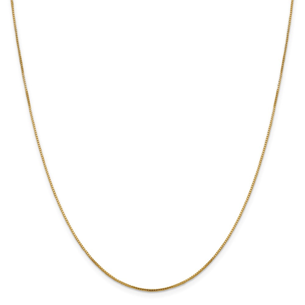 Leslie's Real 14kt Yellow Gold 1mm Sparkle Octagonal Box Chain; 20 inch ...