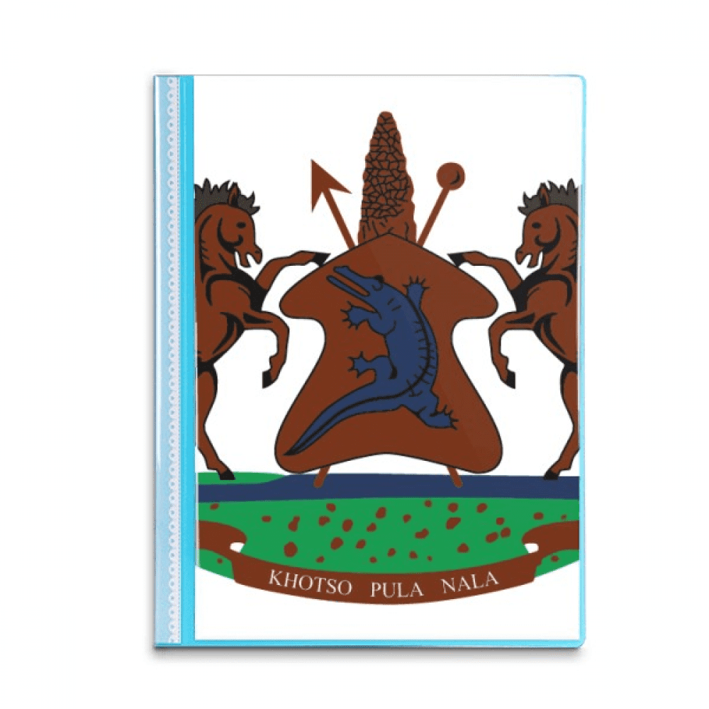Lesotho Africa National Emblem Book Sheet Protectors Portfolio Binder ...