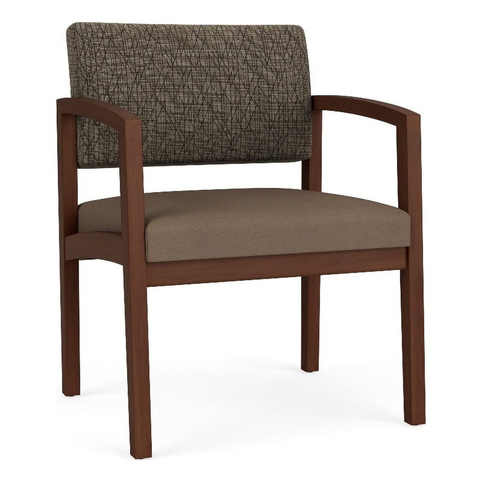 Lesro Lenox Wood Polyurethane Reception Wide Guest Chair in Walnut ...