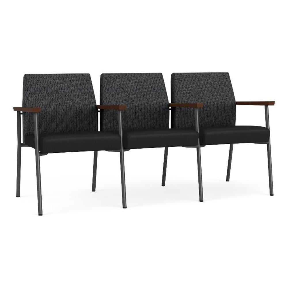 Mystic Reception 3-Seat Tandem Seating / Charcoal Steel / Dark Gray ...