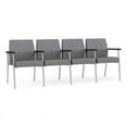 Lesro Mystic 4-Seat Polyurethane/Metal Reception Tandem Seating in ...