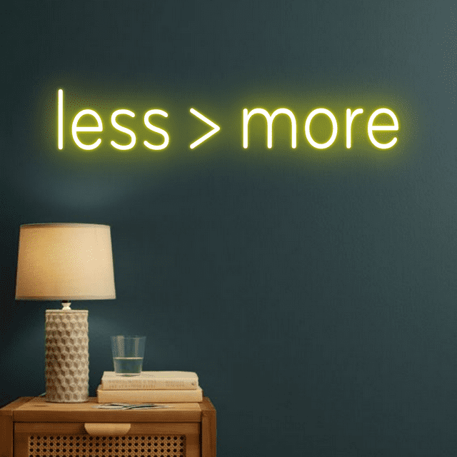 Less Is More Neon Sign, Long-lasting Office Decor - Walmart.com