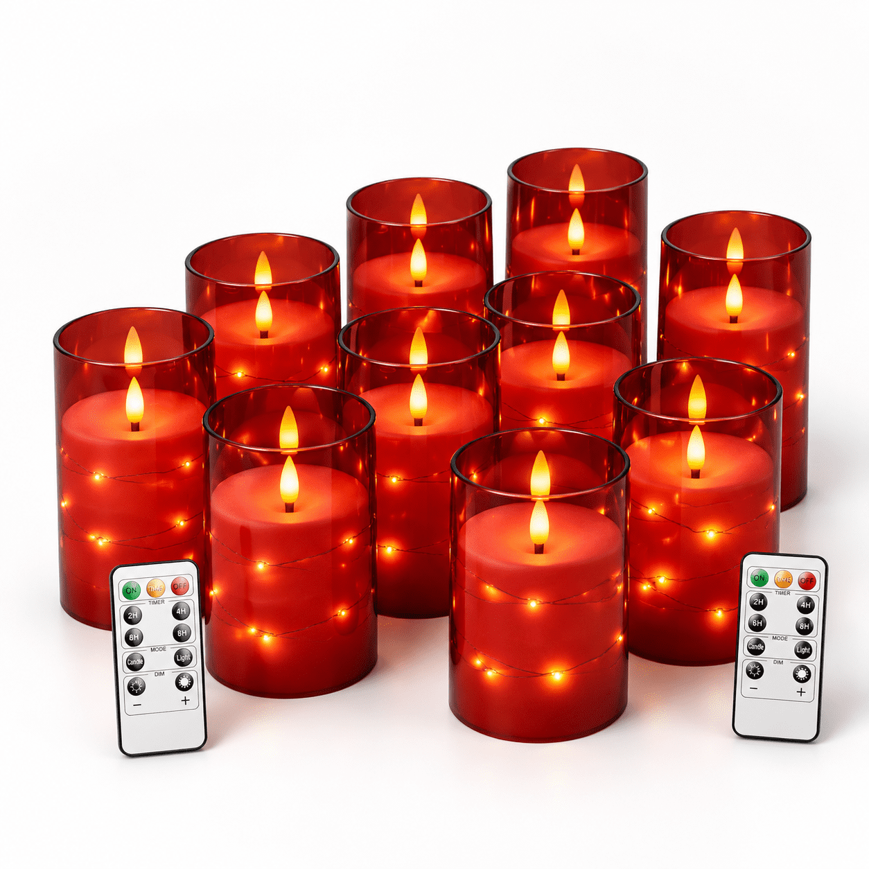 Less Led Candles With Timer 12 Pc Flickering For Romantic Ambiance And ...