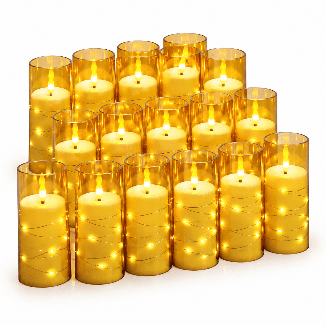 Less Led Candles With Timer 24 Pc Flickering For Romantic Ambiance And ...
