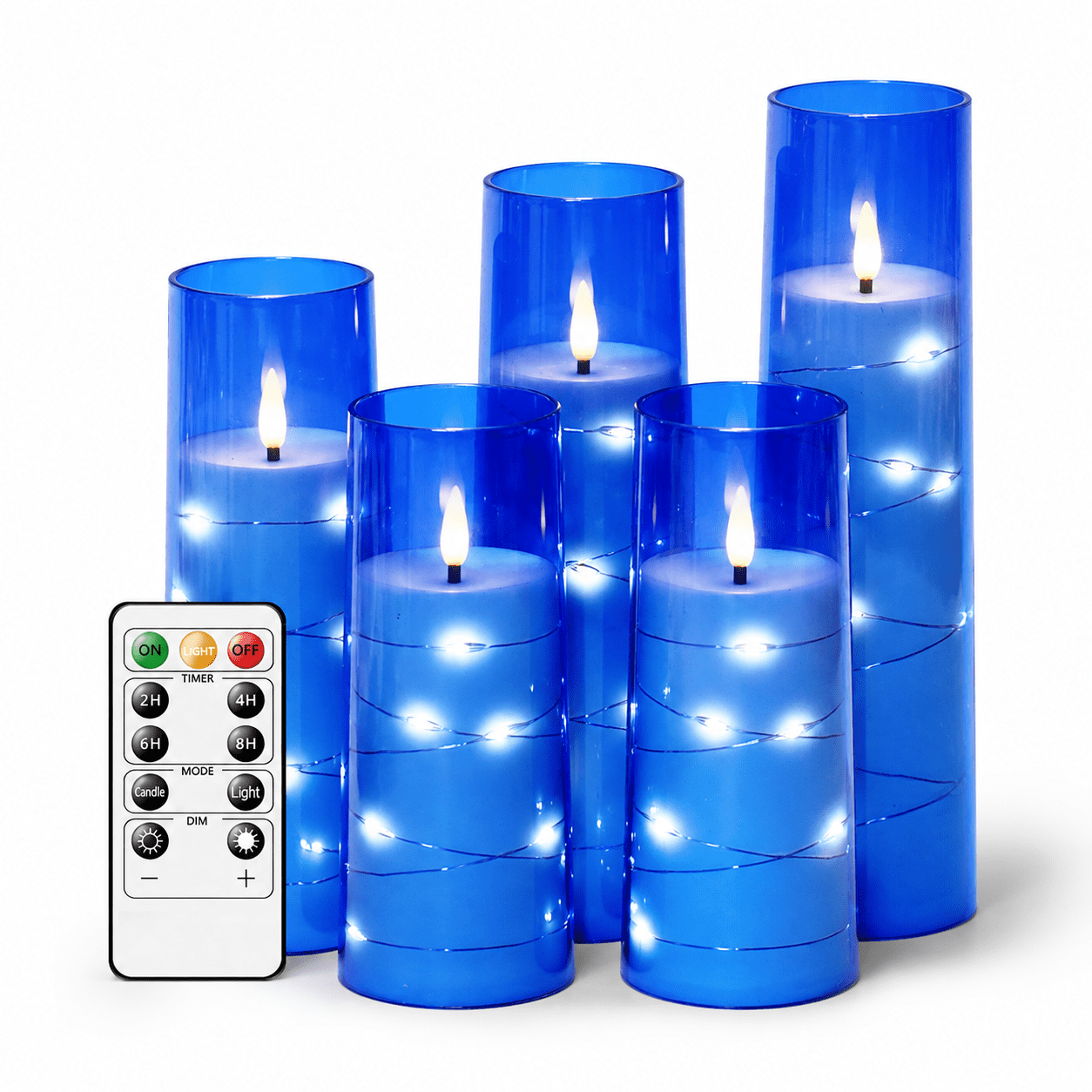 Less Led Candles With Timer 5 Pc Flickering For Romantic Ambiance And ...