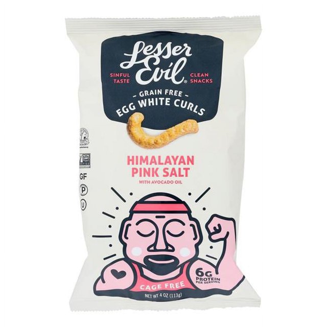 Lesser Evil 4 oz Himalayan Salt Egg White Curls - Walmart.com