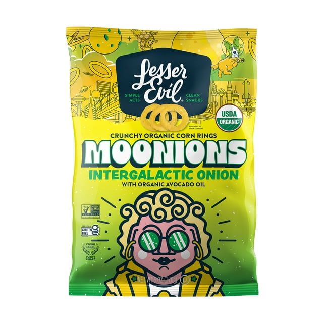 Lesser Evil Moonions, Intergalactic Onion 6oz - Walmart.com