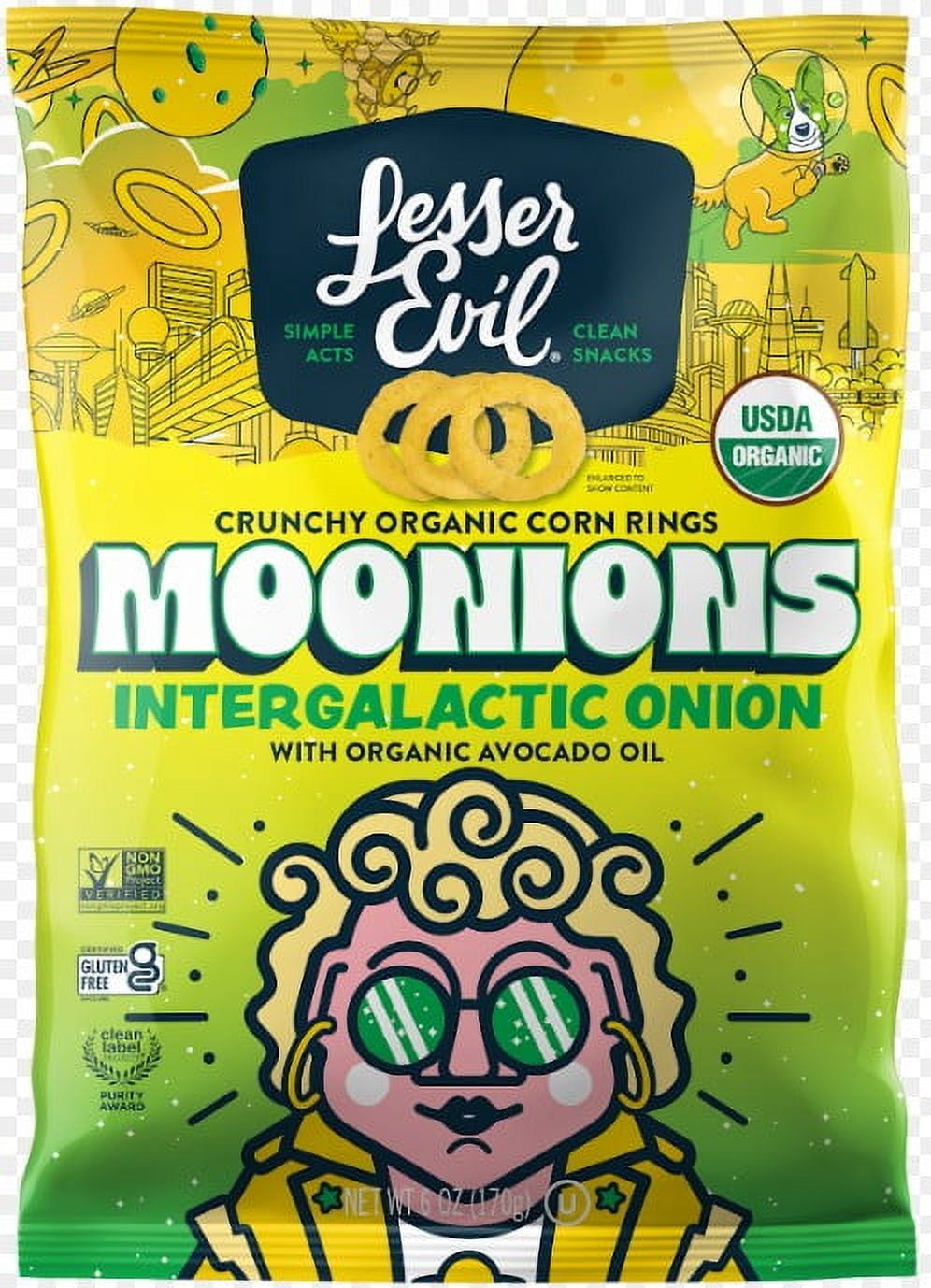 Lesser Evil Moonions, Intergalactic Onion 6oz - Walmart.com