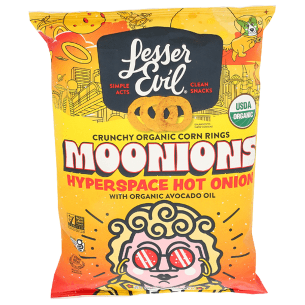 Lesser Evil Organic Crunchy Hot Moonions 6 oz - Pack of 3 - Walmart.com