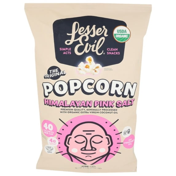 Lesser Evil Organic Himalayan Pink Salt Popcorn 4.6 oz - Walmart.com