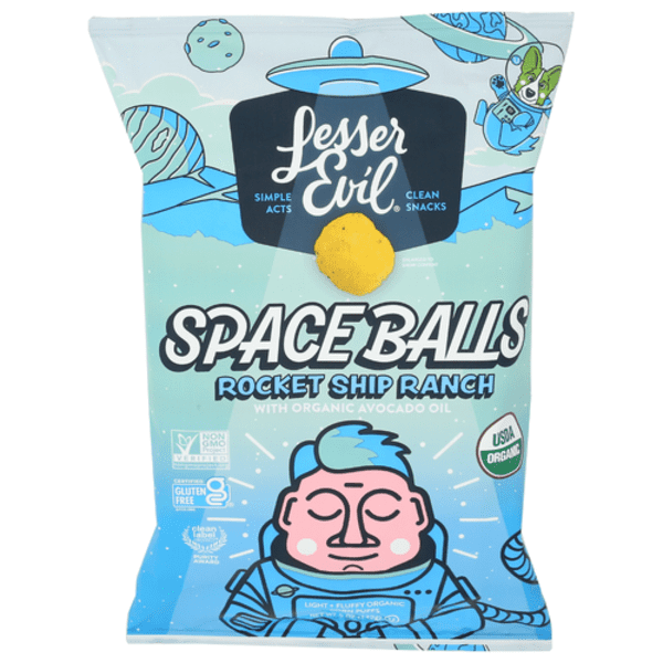Lesser Evil Organic Ranch Rocket Ship Space Balls - Walmart.com