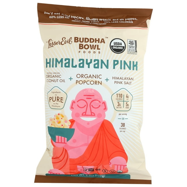 Lesser Evil Popcorn, Himalayan Pink, 5 Oz, Pack Of 12 - Walmart.com