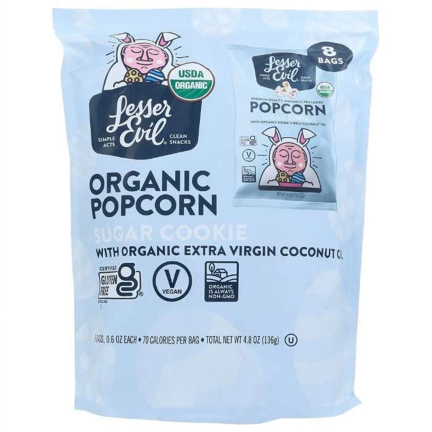Lesser Evil - Sugar Cookie Popcorn, 8-Pack - Walmart.com