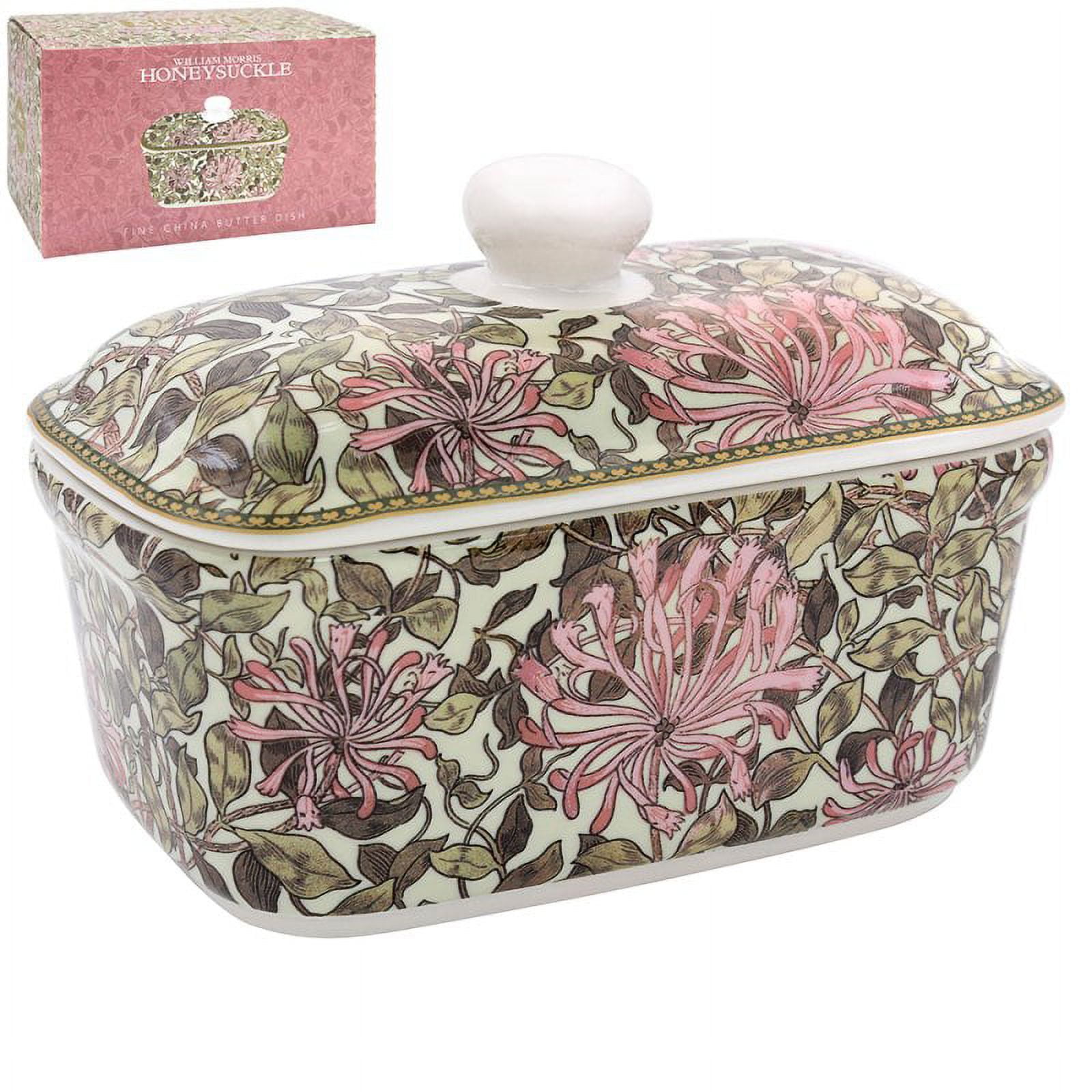 Lesser & Pavey Honeysuckle Butter Dish, Ceramic, Microwave Safe ...