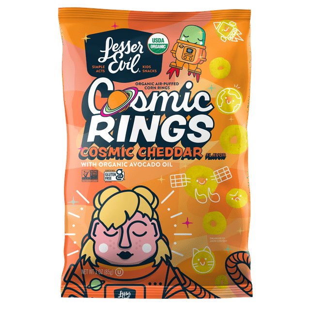 LesserEvil, Air-Puffed, Cosmic Rings, Snacks for Toddlers, Cosmic ...