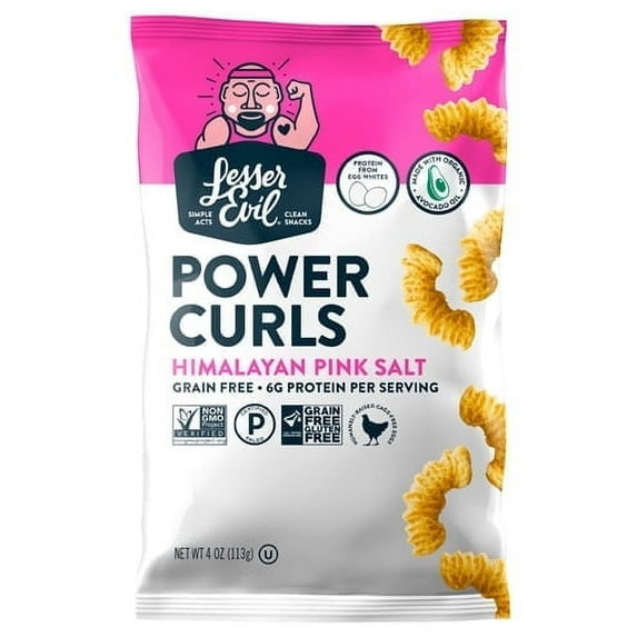 LesserEvil Egg White Curls Himalayan Pink Salt 4 oz Pack of 2 - Walmart.com